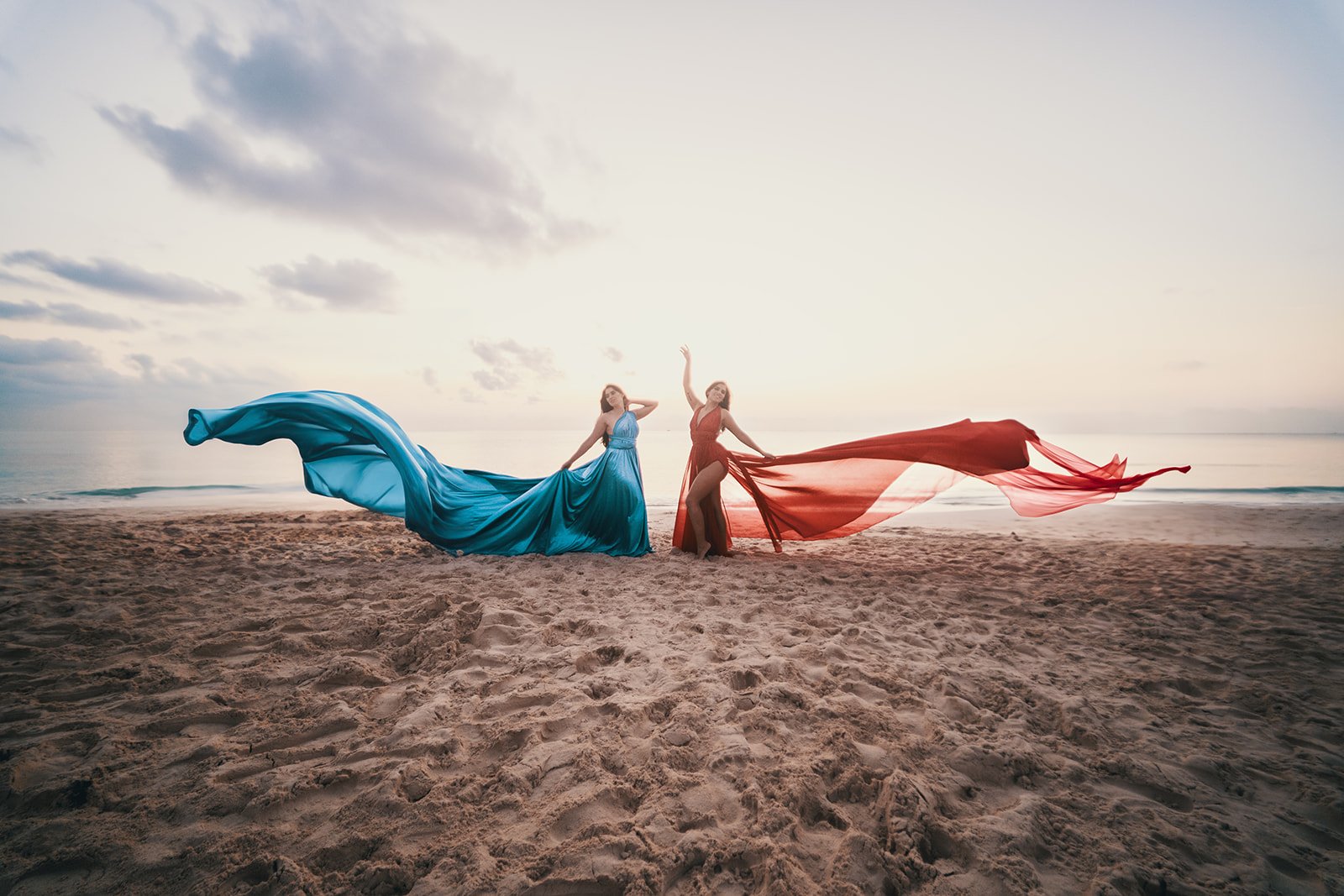 Santorini Flying Dress Photoshoot | Playa del Carmen